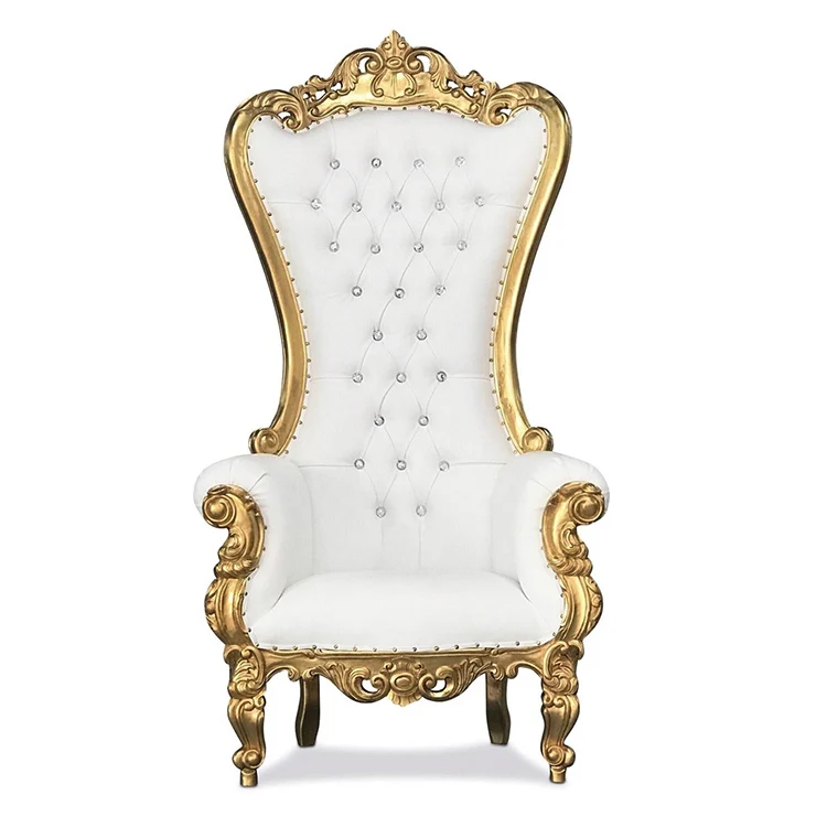 Luxury Royal High Back Wedding Chair Queen King Sofa Throne Chair For ...