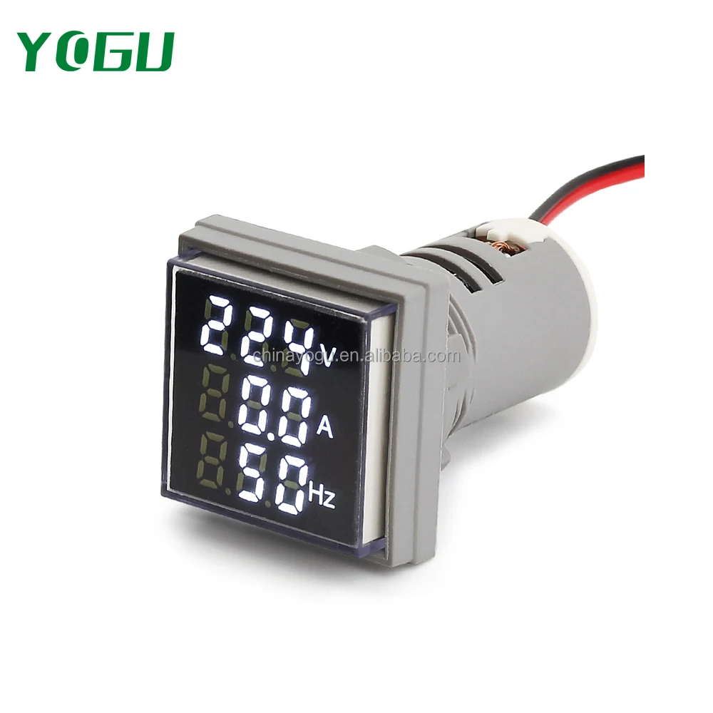 Yogu 22mm Square Digital Tube Panel Indicator Thermometer Blue - Buy ...