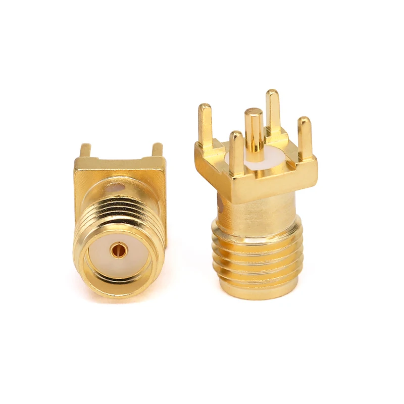 SMA Female Brass RF Connector 18GHz DC for PCB Mount Soldering| Alibaba.com