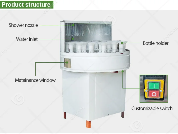 Semi Automatic Rinser Wash Glass Wine Small Bottle Washer Machine ...