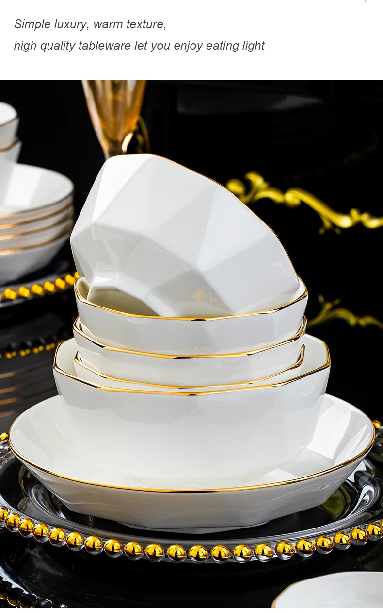 Round Irregular White Porcelain Luxury European Vintage Elegant Wedding ...