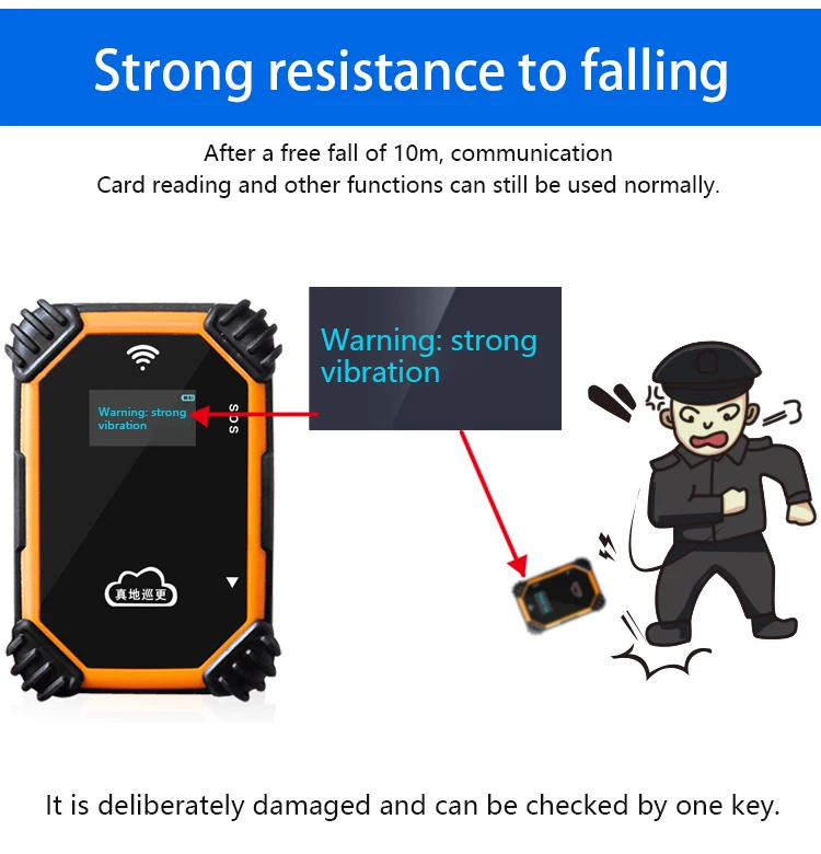 Gprs Realtime Guard Tour System 125khz Rfid Vibration Guard Tour Patrol ...