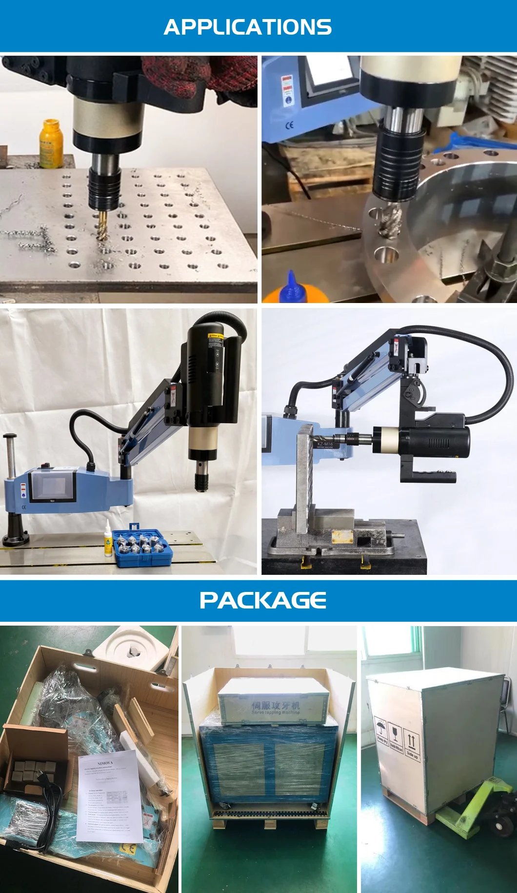 M3 - M16 Tapping Arm Servo Threading Automatic Electric Tapping Machine ...