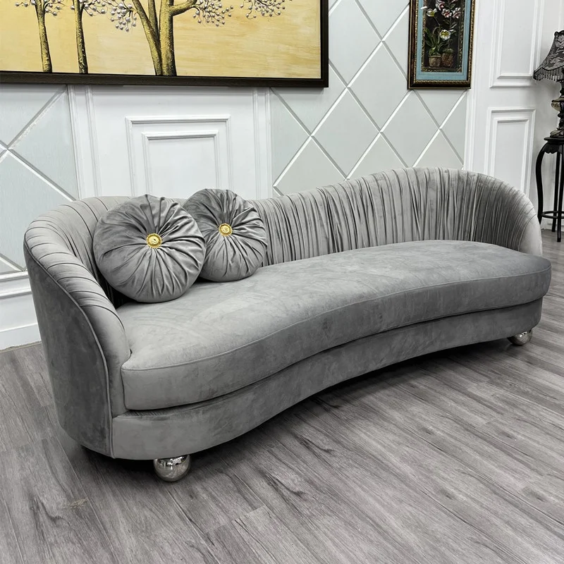Fabric Sofas Lovely Heart-shaped Velvet Couch Living Room Furniture 3 ...