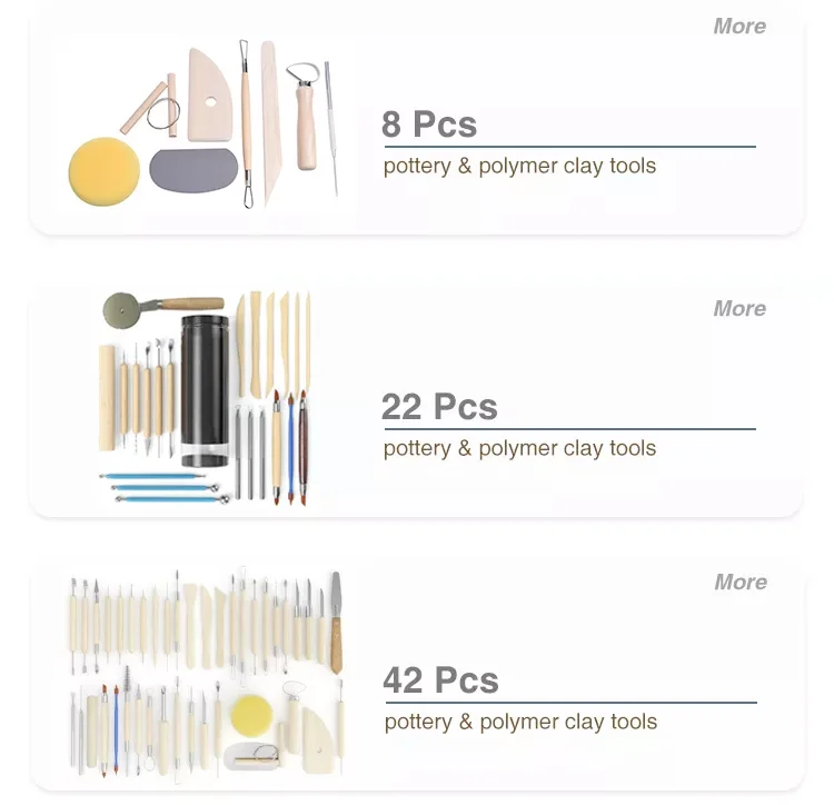 Direct Supply Convenient Comprehensive Wooden Handle Clay Pottery ...