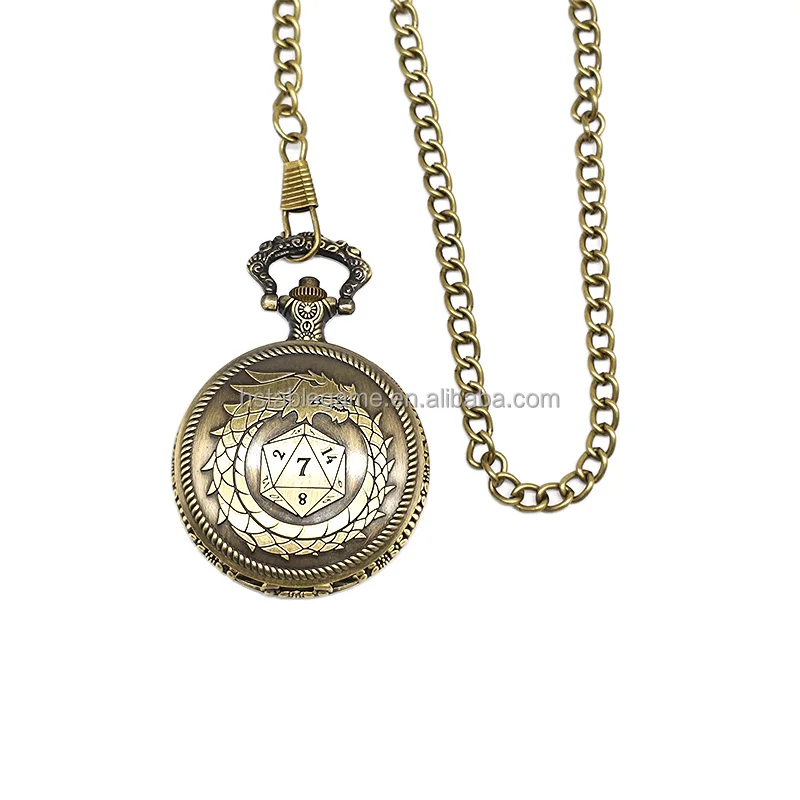 2024 New Arrival Luxury Dnd Mini Dice Set Dragon Pocket Watch Case Box ...