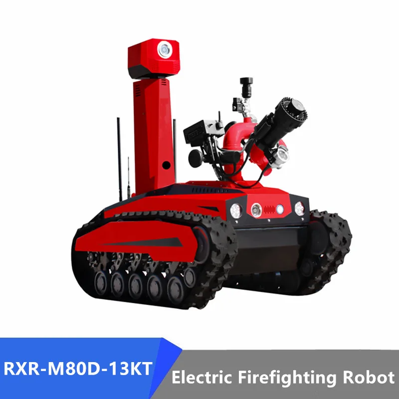 4WD Electrical Remote Control RXR-M100BGD Firefighting Robot Rubber Tracked Fire Fighting Robot ...