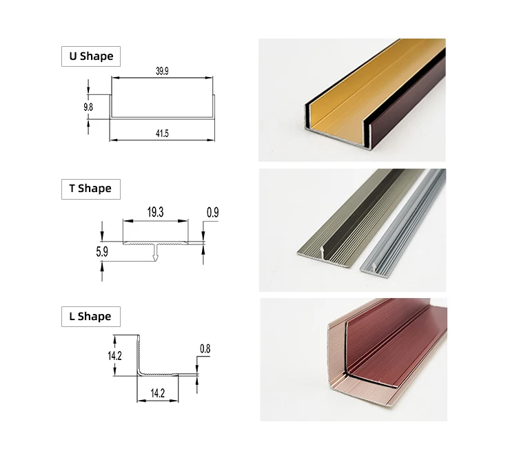 Modern L Shape Profile Floor Corner Ceiling Edging Aluminum Tile Corner ...