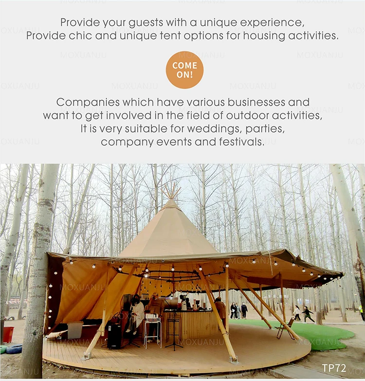 Hot Outdoor Wooden Stand Tipi Indian Tent Cotton Canvas Camping For ...