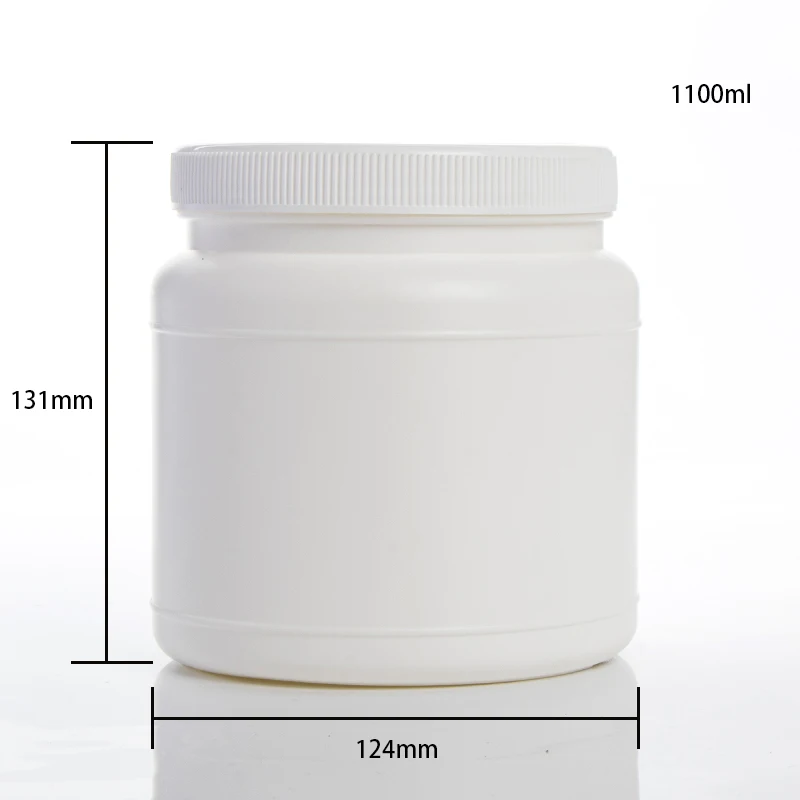 1100ml HDPE Plastic Protein Powder Container - Wholesale