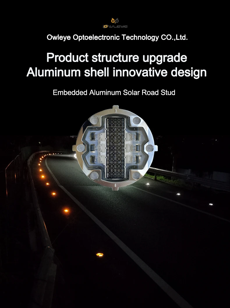 Ip68 Traffic Warning Products Reflective Pavement Studs 6 Led Round ...