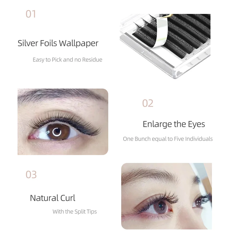 Nagaraku 3d-6d W Shape Volume Eyelash Extension Individual False ...
