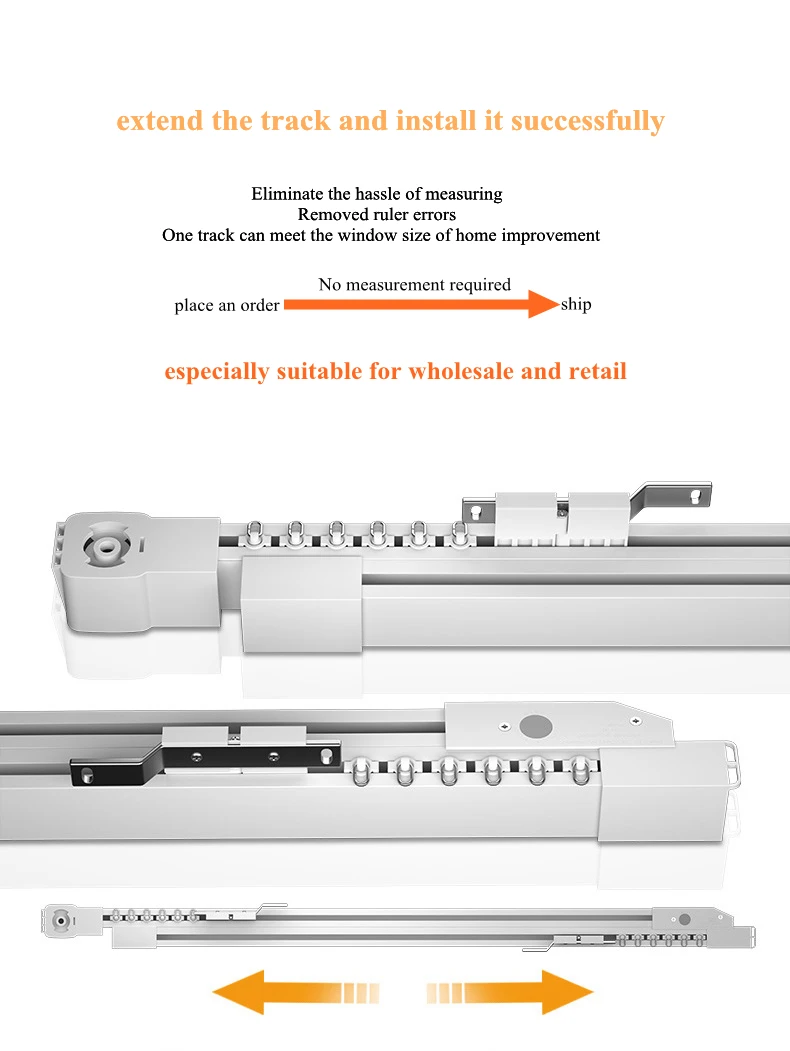 1.5m Gm150 Tuya Automation Motorized Smart Curtain Track Curtains ...