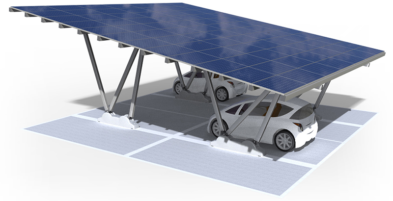 Wholesale EV Charger Carport with Photovoltaic Solar Panels