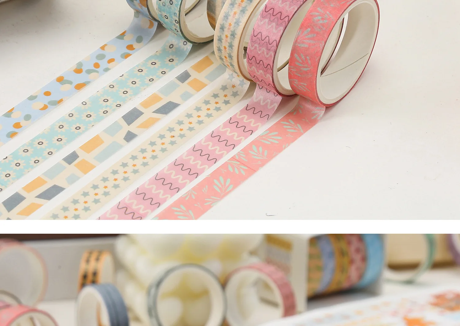 Kawaii New Cartoon Stationery Tape Set DIY Decorative Paper Tape with ...