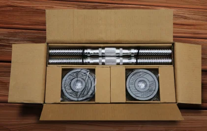 Proiron 20kg 45lb Chrome Plate Fitness Strength Training Black Cast Iron Weights Adjustable ...