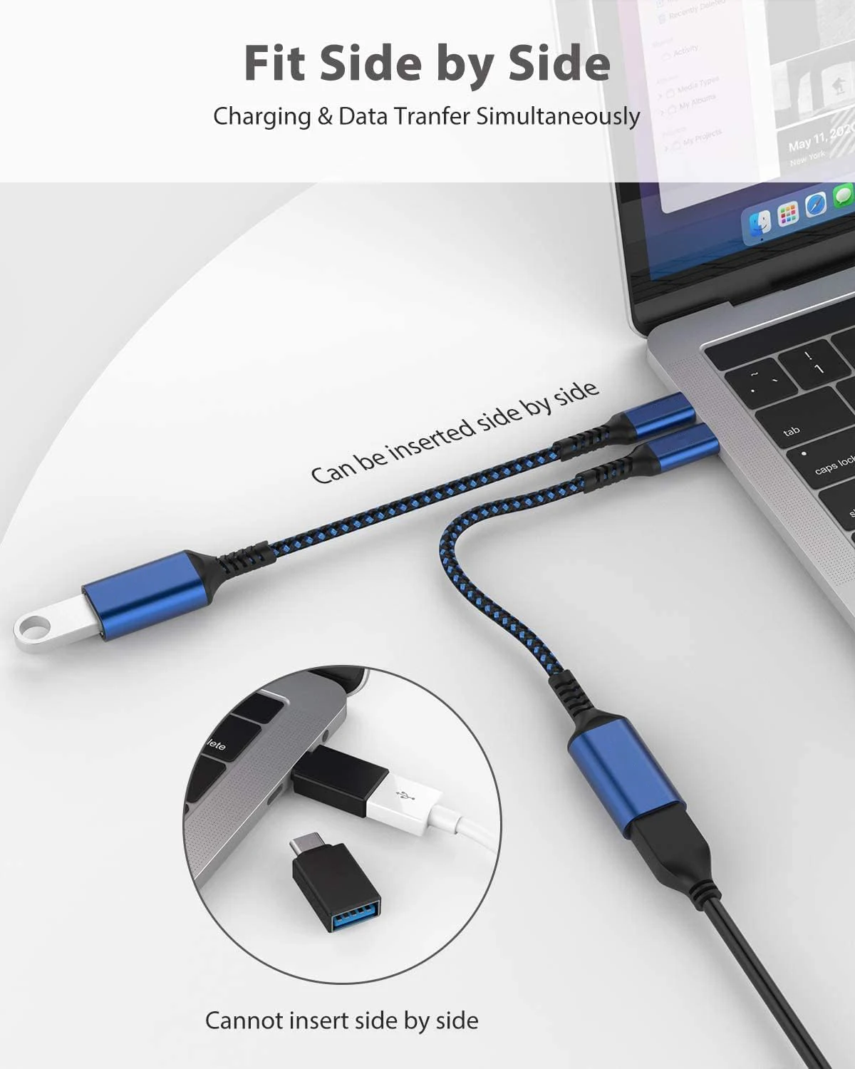 Type C To Usb Adapter 3.0 Usb-c Male Otg A Female Data Connector For ...