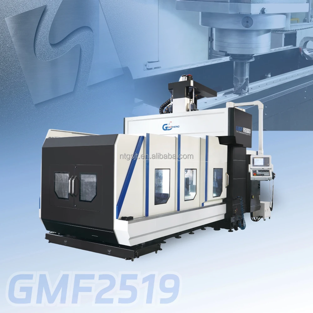 GMF2519 PLC controlled Gantry CNC Planer Milling Machining Center Metal ...