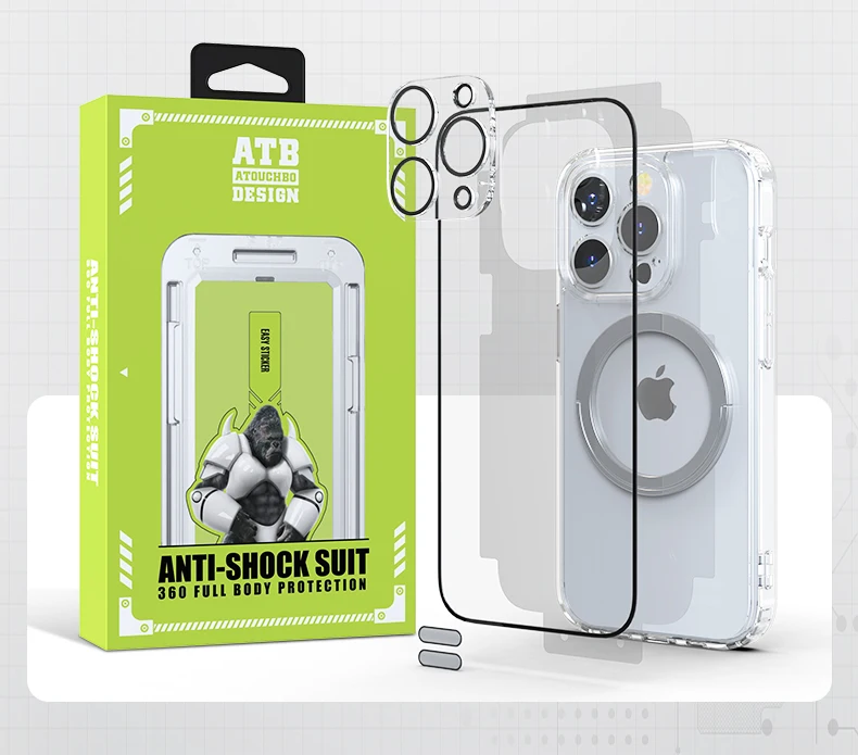 Atouchbo 6 في 1 كامل الجسم حماية مجموعة ل فون 13 14 برو ماكس جراب هاتف ...