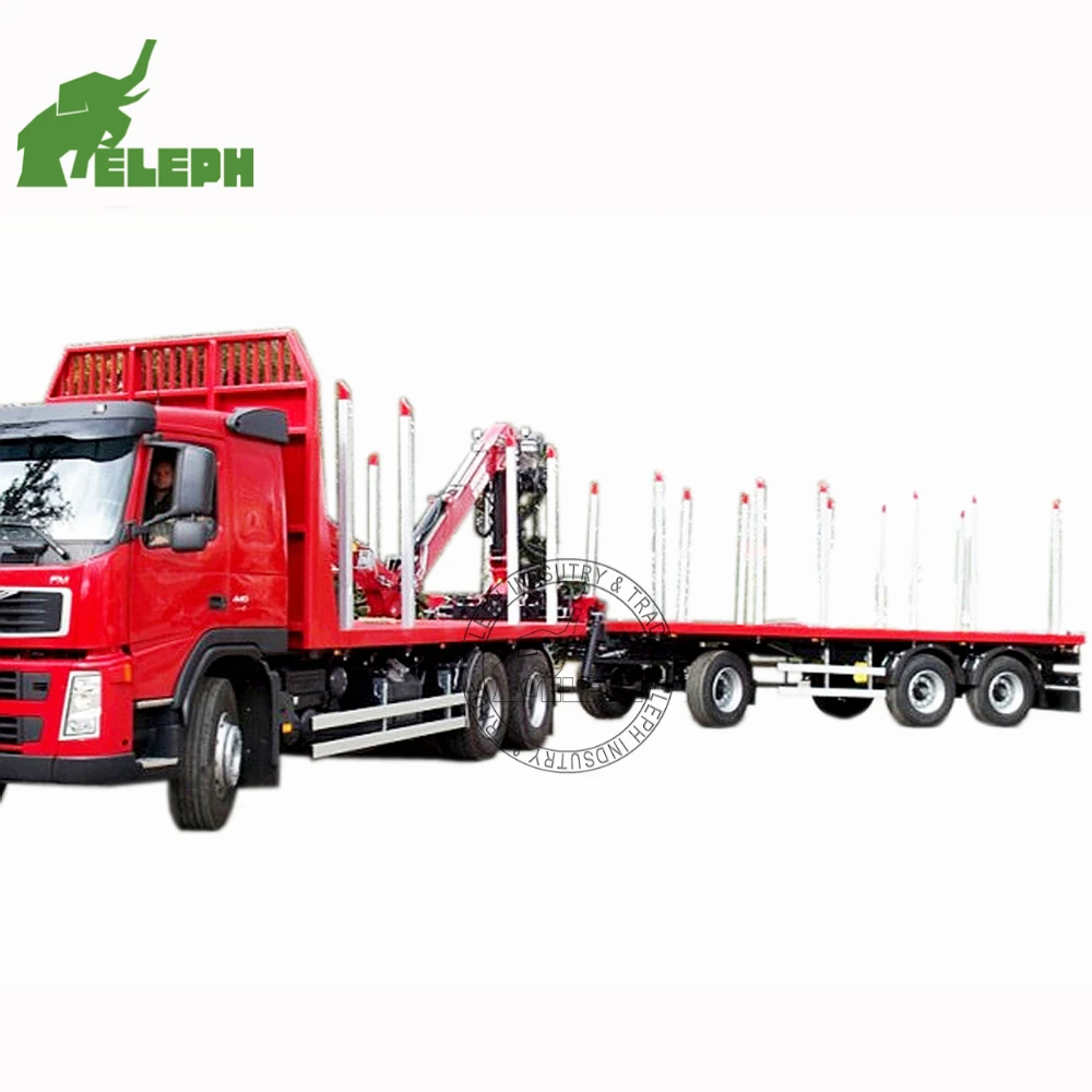 Container Transport Trailers Timber Post Log Flat Bed Trailer| Alibaba.com