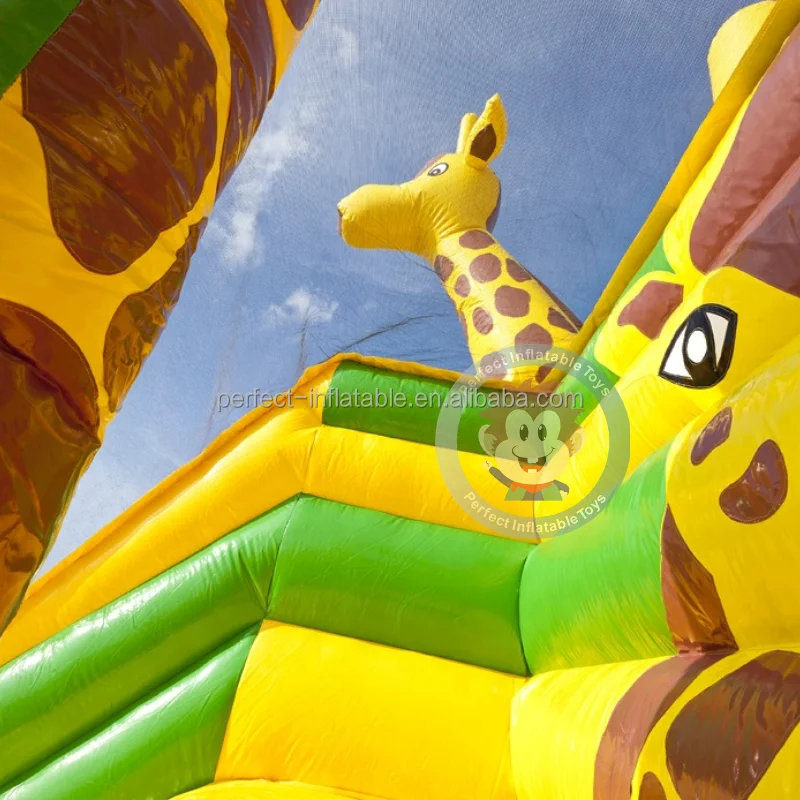 Castillo Inflable Con Tobogan Giraffe Water Inflatable Park Giraffe ...