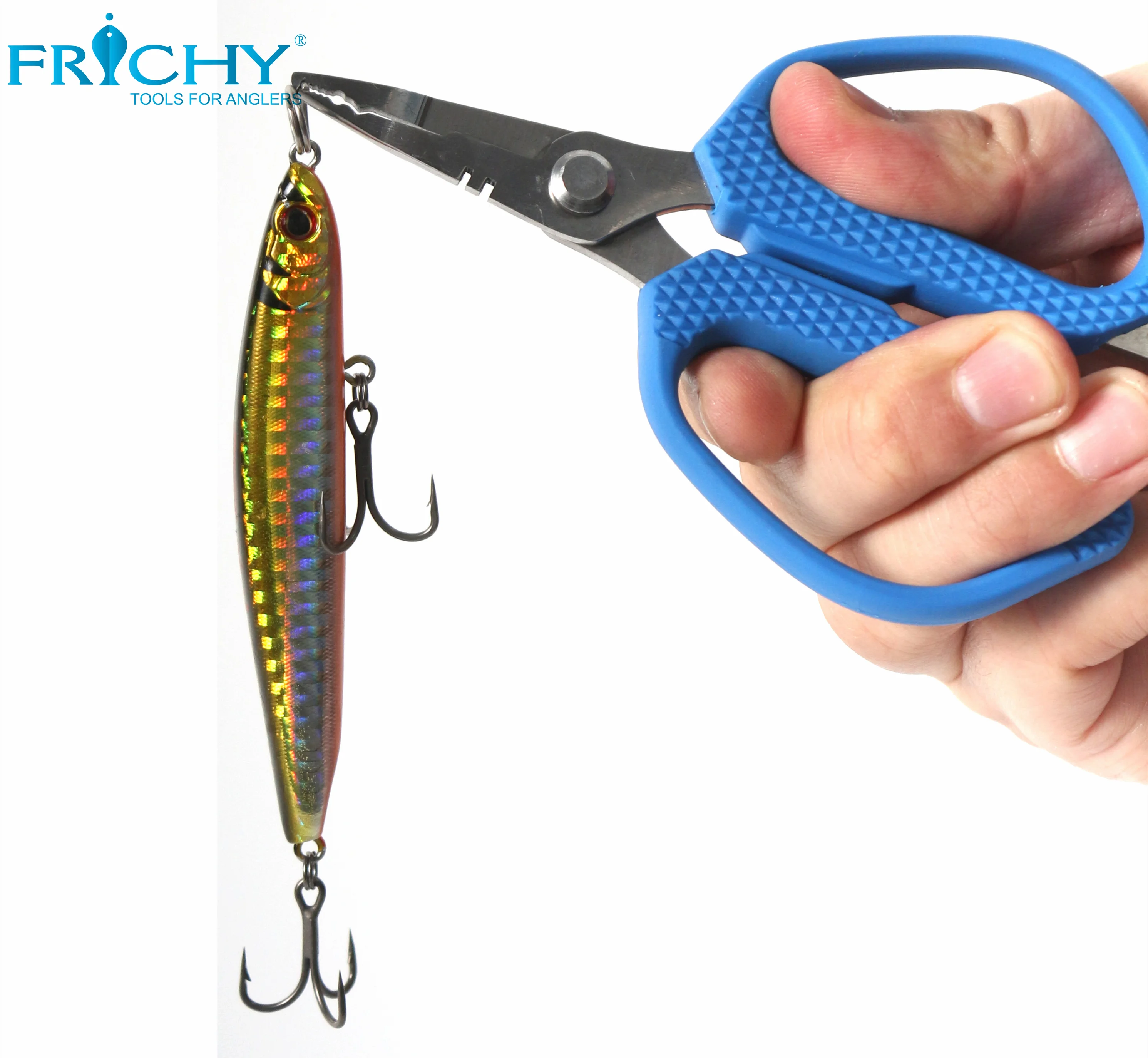 X409-5 Fishing Scissors Stainless Steel Scissors Mini Split Ring Opener ...