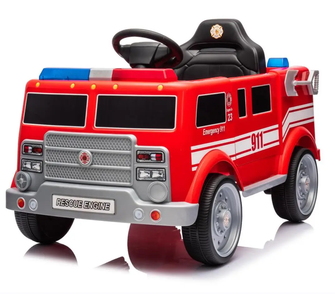 New Ride On Kids Fire Engine Toys,12v Electric Operated Car For 3-8 ...