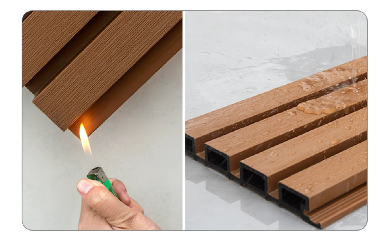 2nd Generation Decorative Wood Grain WPC Wall Cladding Ceilings Outdoor ...