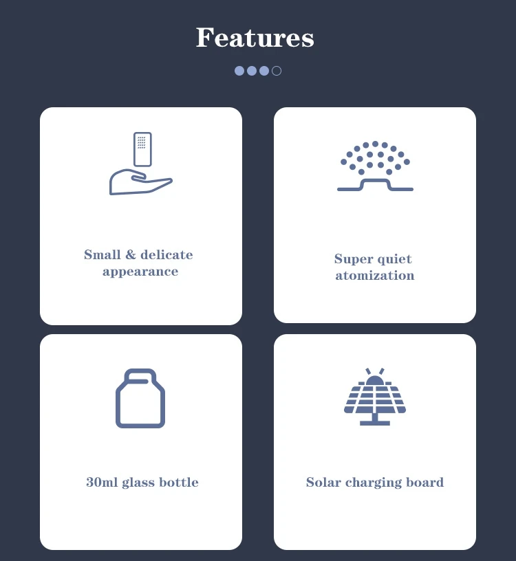 Portable Solar Power Car Aroma Diffuser Built-in Battery Pure Essential ...