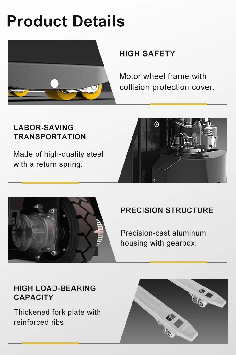 Uni-silent Electric Pallet Truck - 2T All-Terrain Forklift