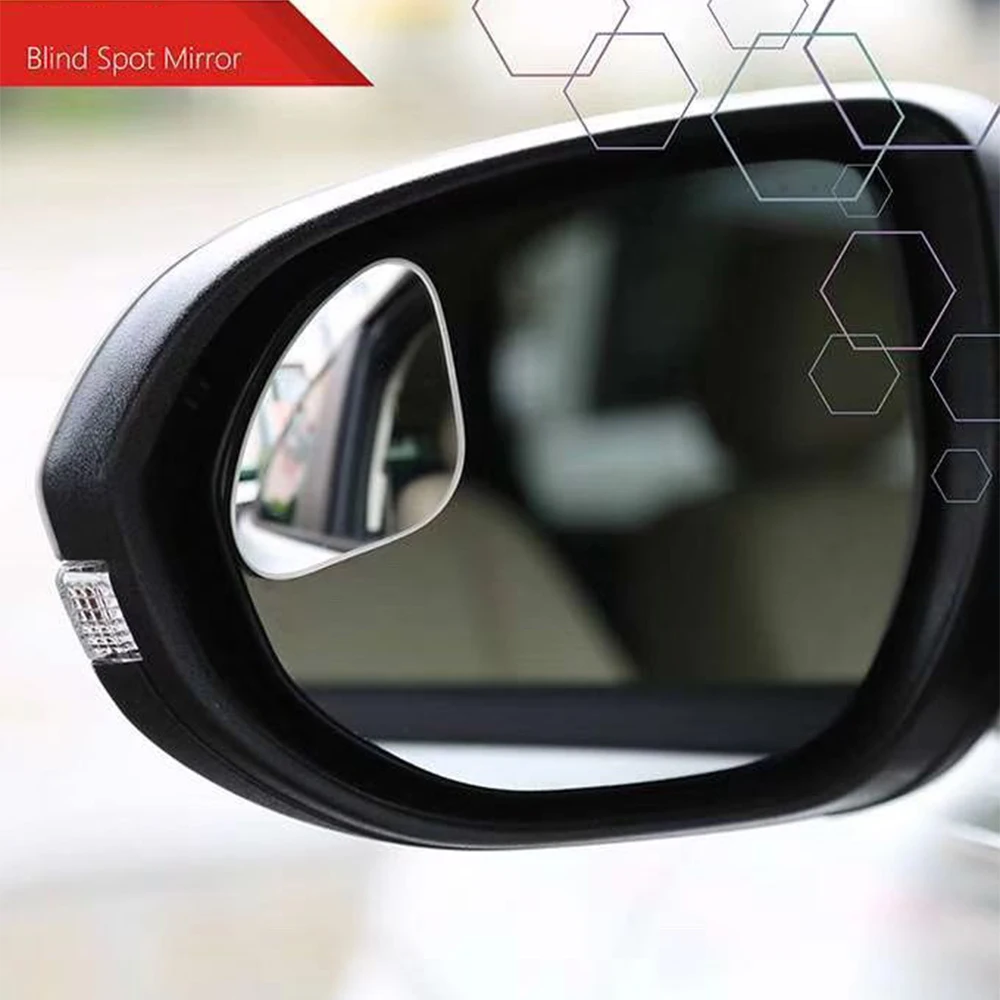 2 Auto Parts Small Round Mirror Auto Rearview Mirror Blind Spot Wide ...