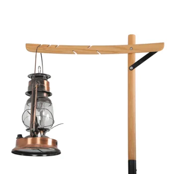 Outdoor Furniture Oak Wood Detachable Stand Light For Camping/hiking ...