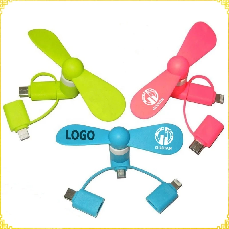 Mini Usb Type C Fan For Iphone Android 2 In 1 Cell Phone Fan With ...