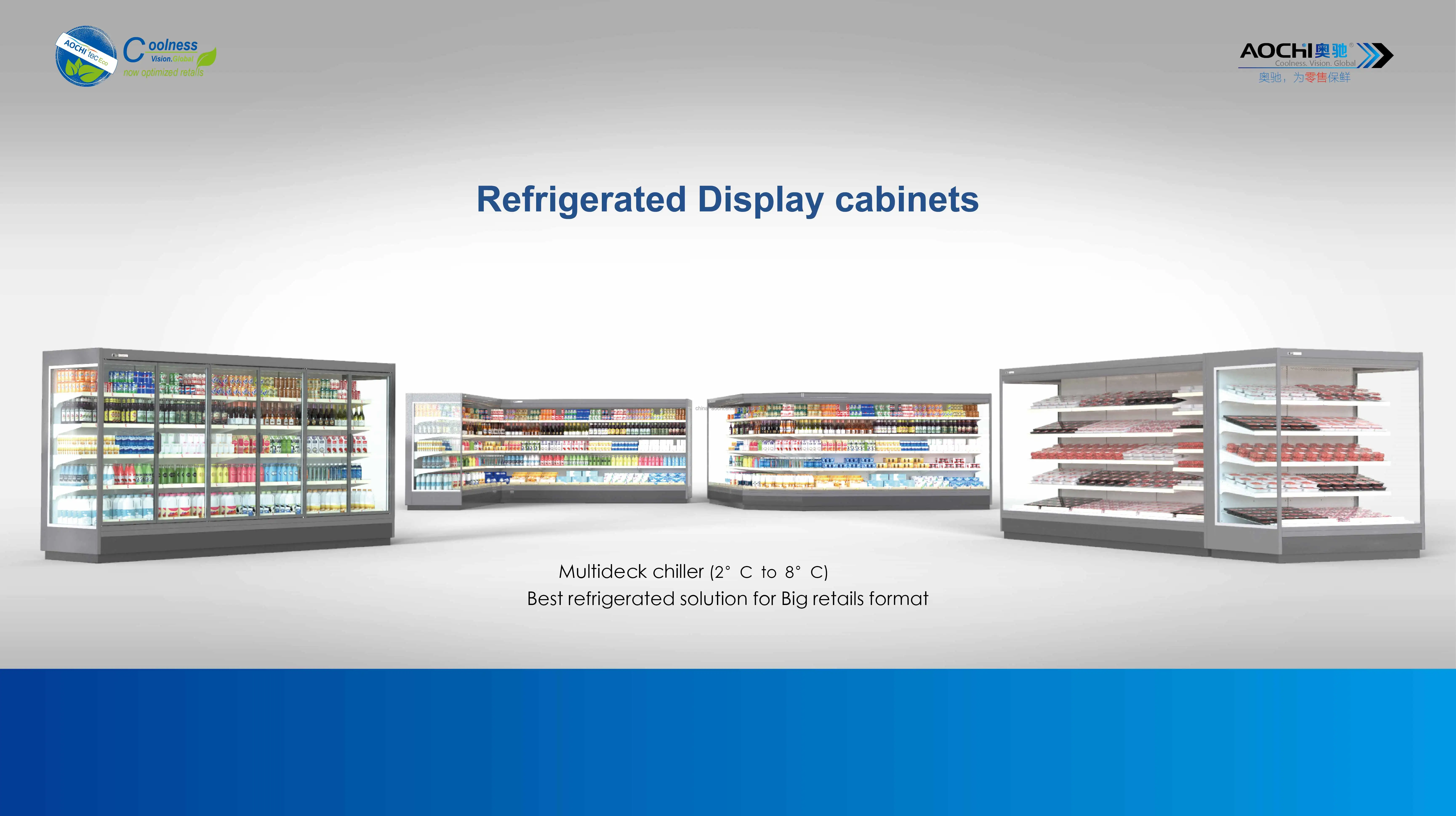 AOCHI Open Type Beverage Chiller - Efficient Cooling Solutions