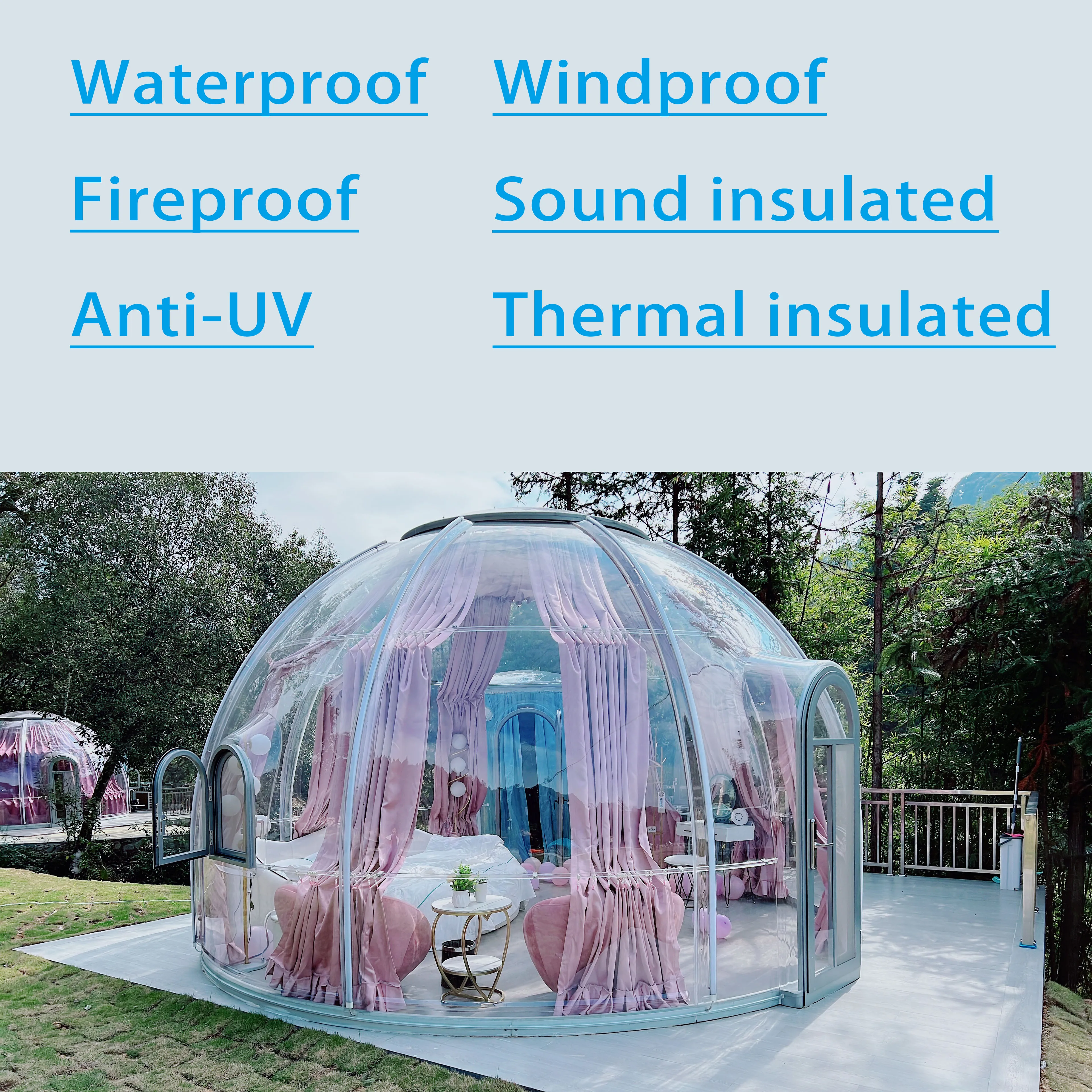 Waterproof Windproof Bubble House Dome House Bubble Tent House - Buy ...