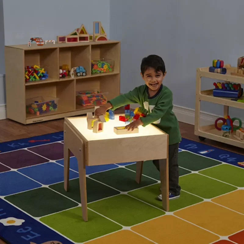 Xiha Montessori Kindergarten Daycare Playing Table Wooden Mini Led Toys ...