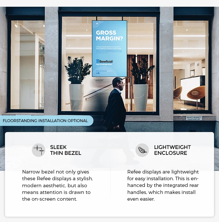 Refee High Brightness LCD Monitors - Ideal for Retail & Ad