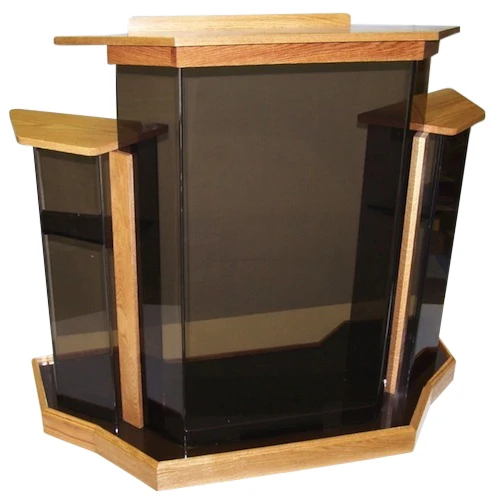 Red Custom Perspex Pulpit Lectern Wingstyle Acrylic Podium for Church