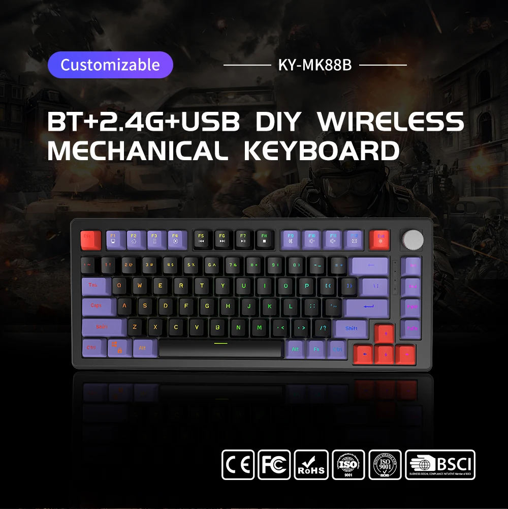DIY Gaming Mechanical Keyboard - Hot Swap Shaft & RGB
