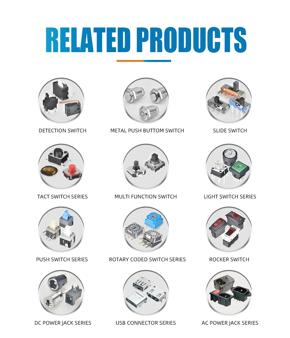 Waterproof 6x6 through Hole Type Dip Tactile Switch SMD Tact Switch Cap ...