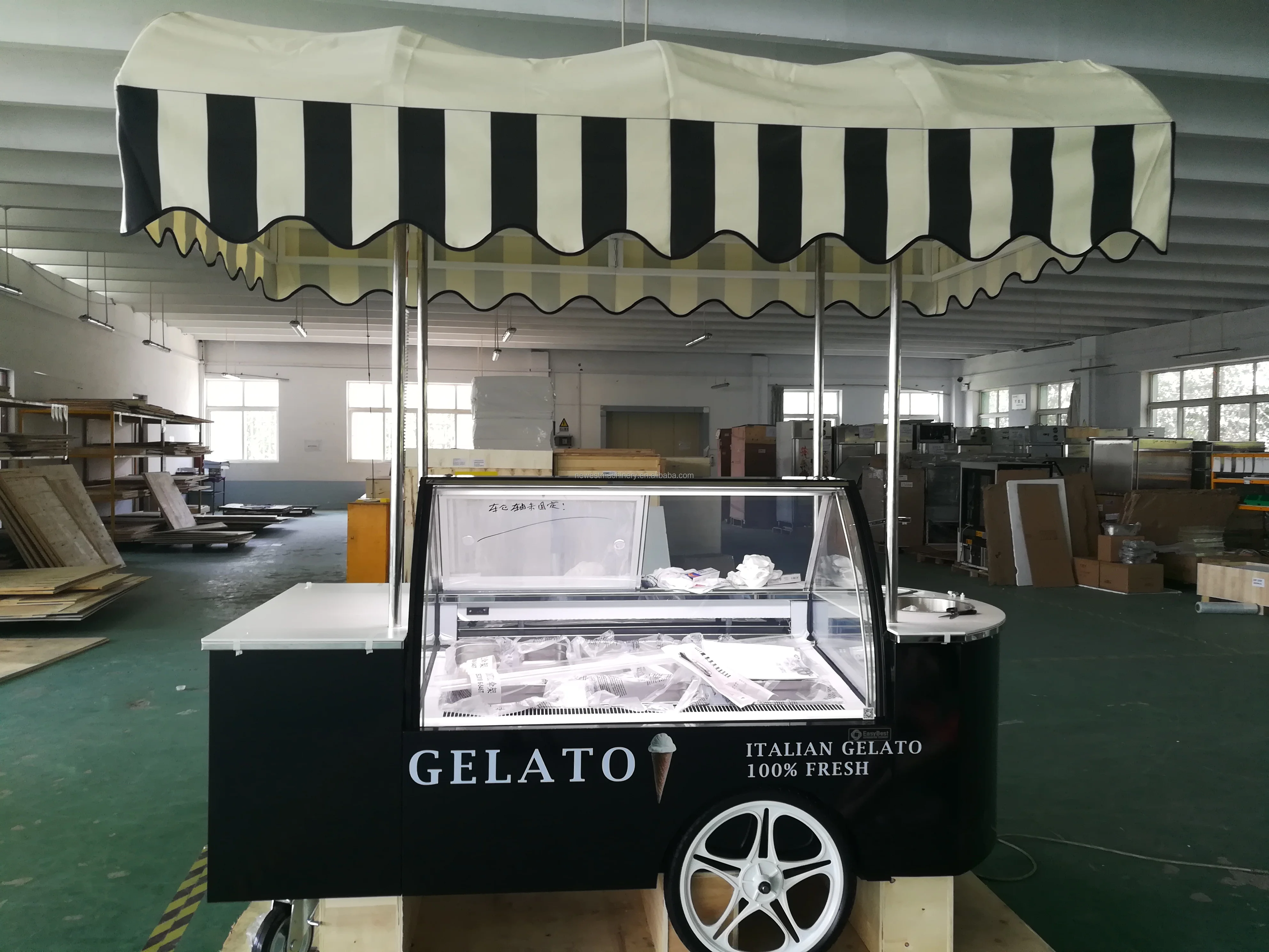 Gelato Cart for Sale - Mobile Ice Cream Vending Cart
