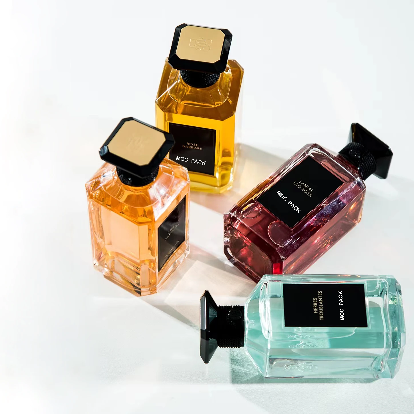 30ml 50ml 100ml Custom Square Oblique Shoulder Glass Perfume Bottle ...