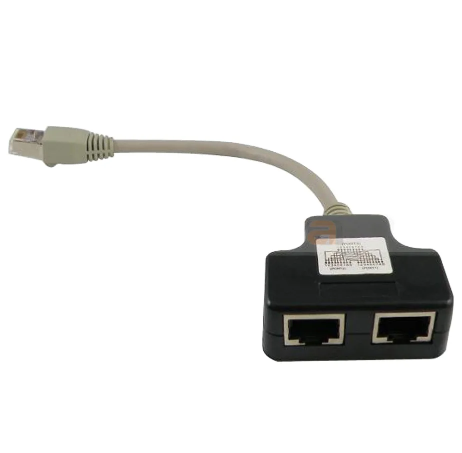 2 In 1 Double Rj45 Female Port Network Connector With Rj45 Male Spliter ...