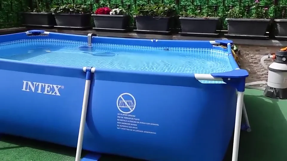 Outdoor Folding Metal Frame Swimming Pools Steel Pro Deluxe Splash ...