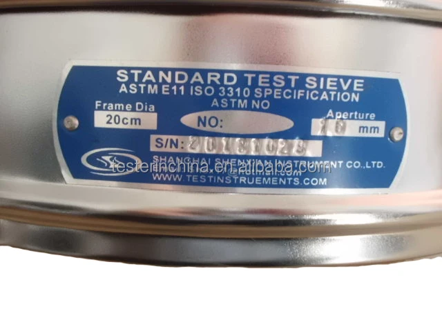 ASTM Standard Lab Woven Wire Mesh Stainless Steel Copper Test Sieve for ...