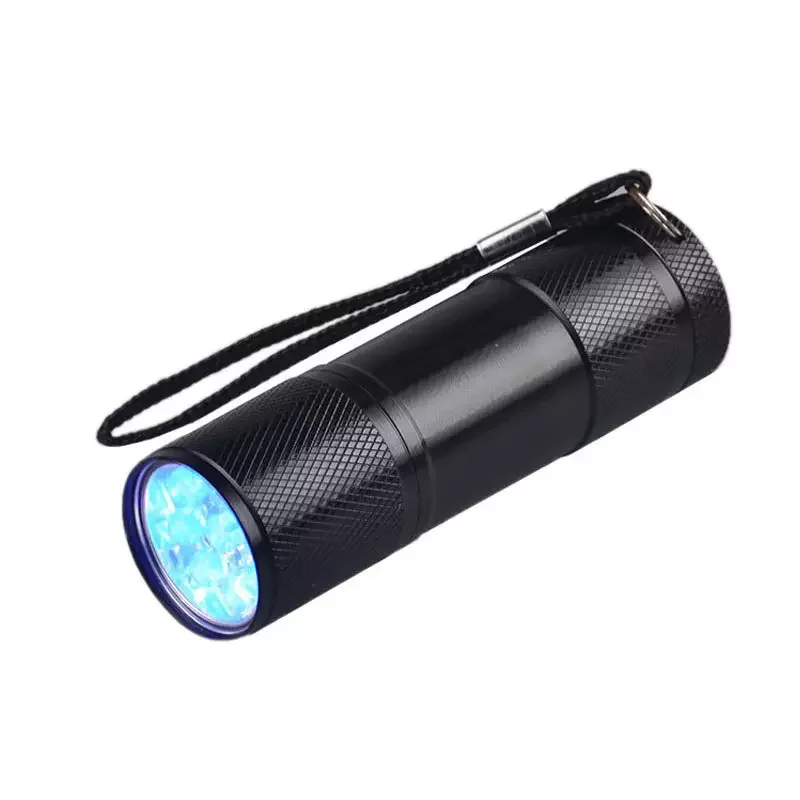 Small Flashlight 395nm 9 Led Mini Portable Ultraviolet Torch Light Uv ...