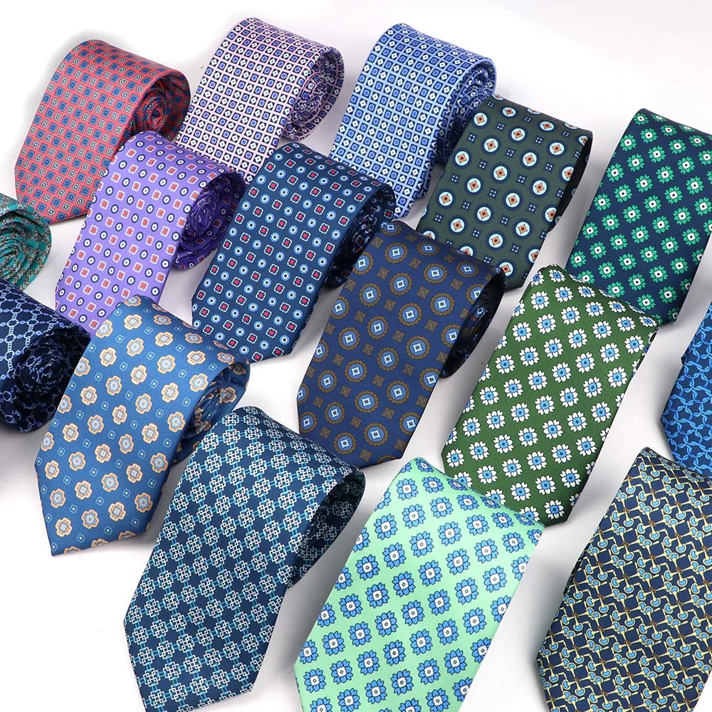 New High Quality Soft Silk Ties 33colors Fashion 8cm Geometric Pattern ...