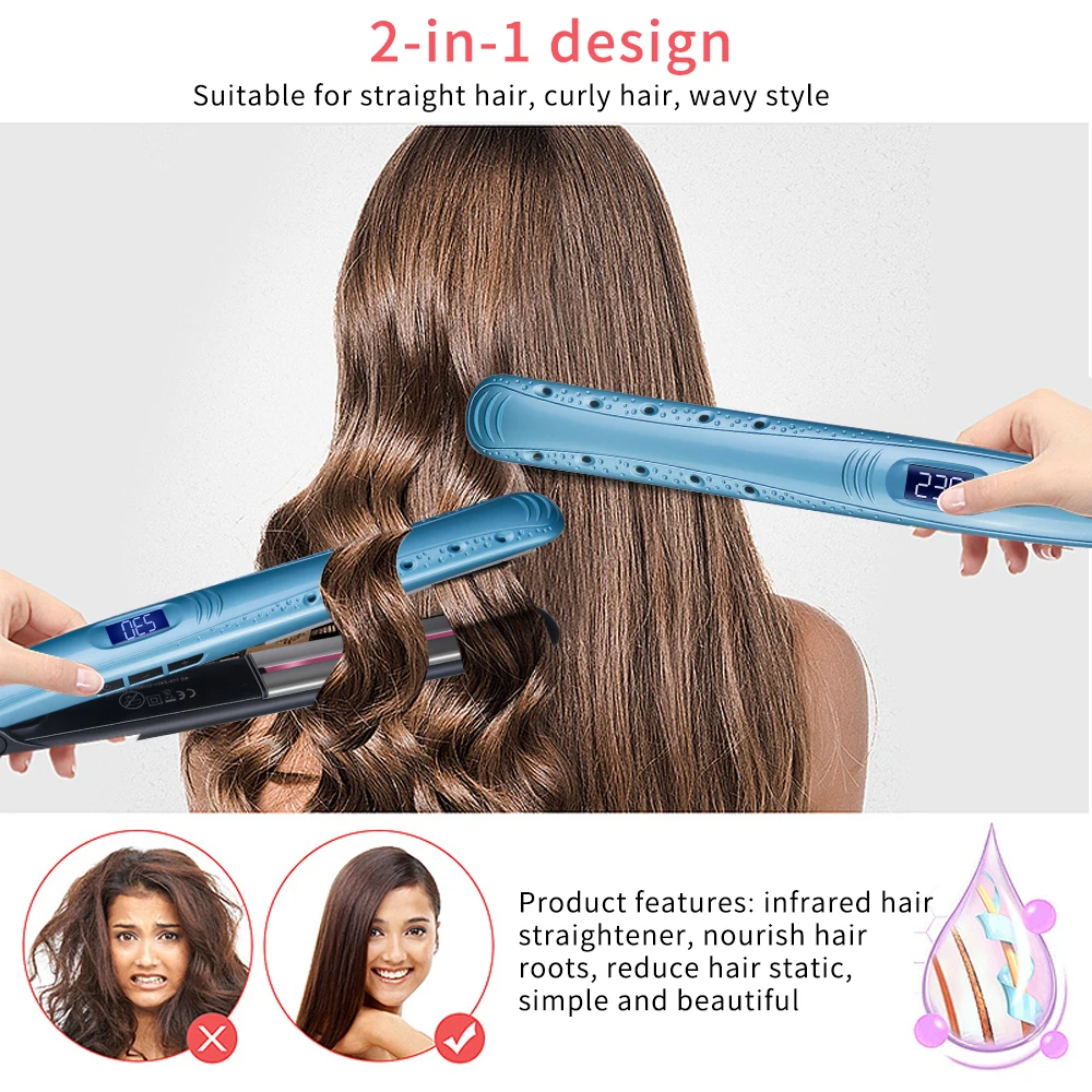 Chj-8225h Fast Heat Up Solar Powered Flat Iron Fashion Hair ...