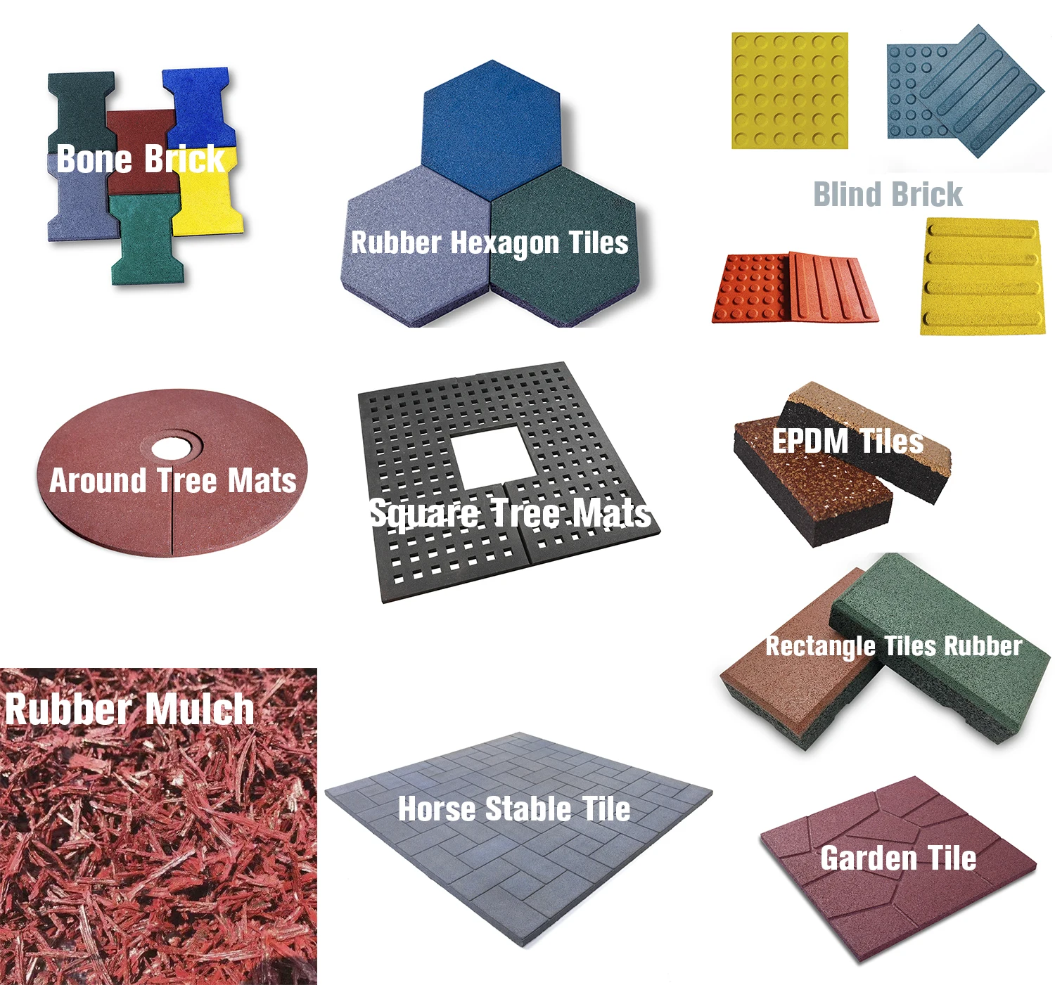 Non-Toxic EPDM SBR Garden Park Pathway Sports Gym Rubber Mats Floor ...