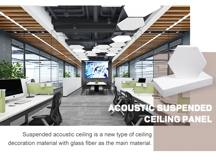 Acoustic Ceiling Hanging Version Easy Install Fiberglass Acoustic ...